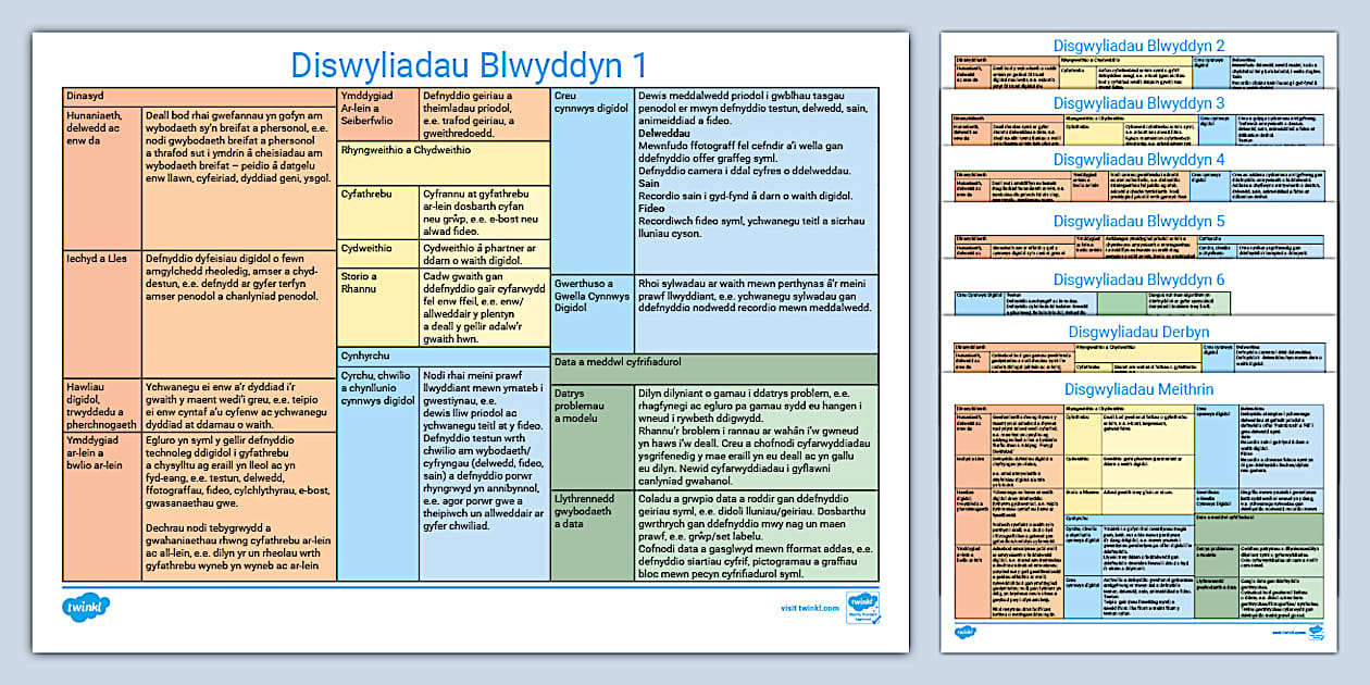 Pecyn Adnoddau Disgwyliadau Digidol Blynyddol (teacher made)