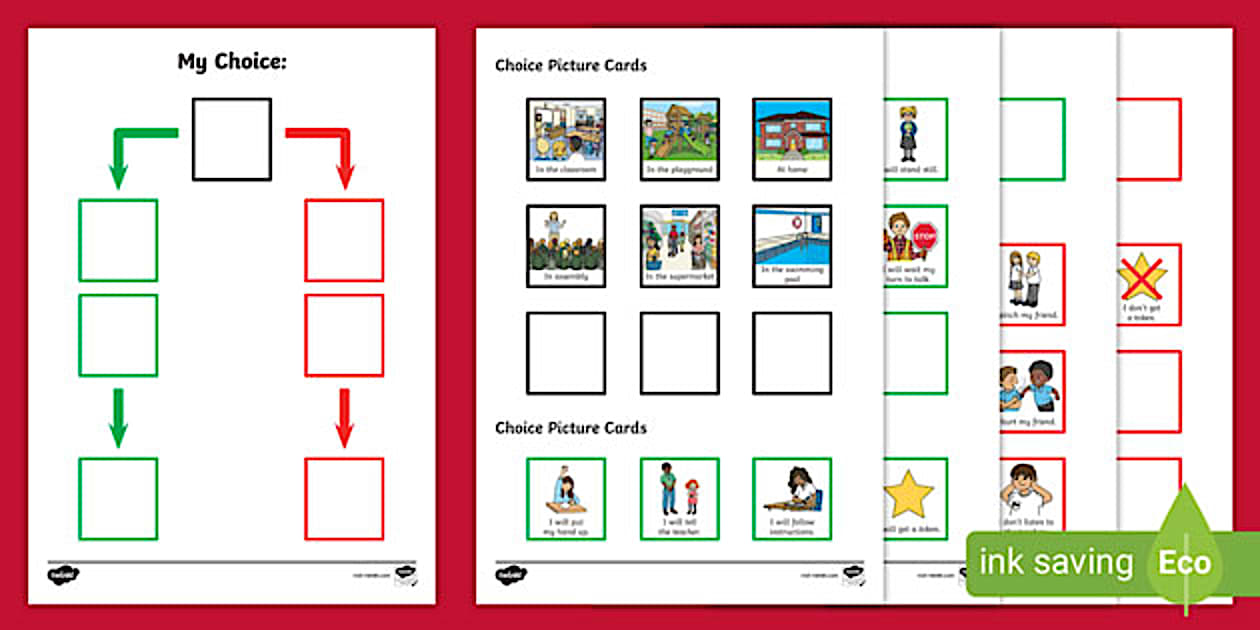 My Choice Editable Behaviour Chart Template (teacher made)