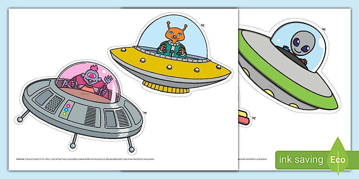 Spaceship Cut-Outs (teacher made) - Twinkl