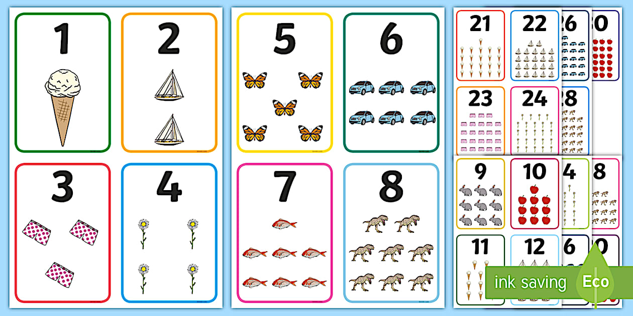 Printable 1-30 Number Flash Cards for Kids | Twinkl USA
