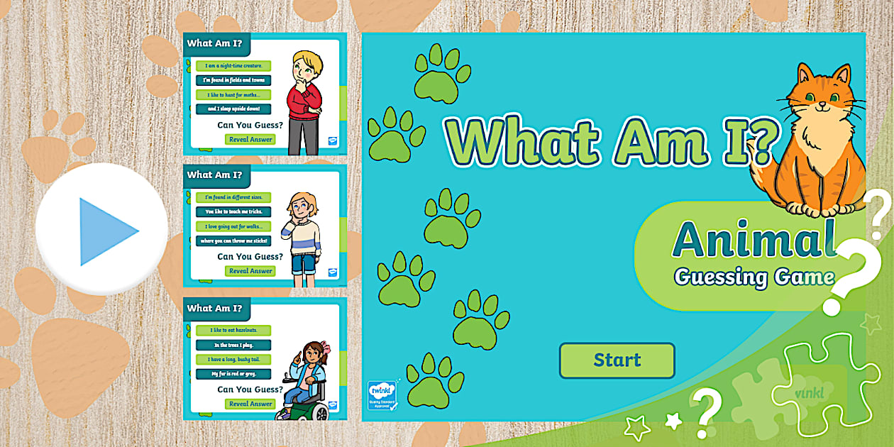 What Am I? Animal Guessing Game - Twinkl - Kids Puzzles