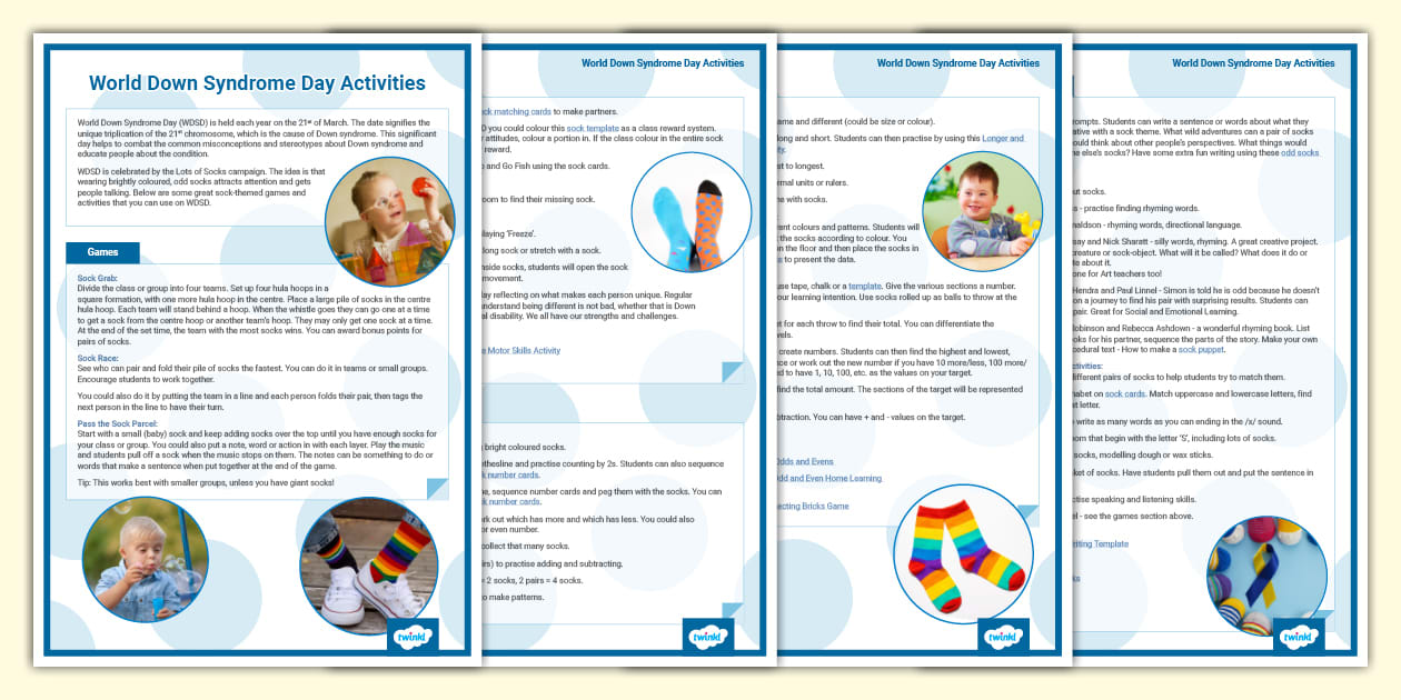 World Down Syndrome Day Activities (teacher made) - Twinkl