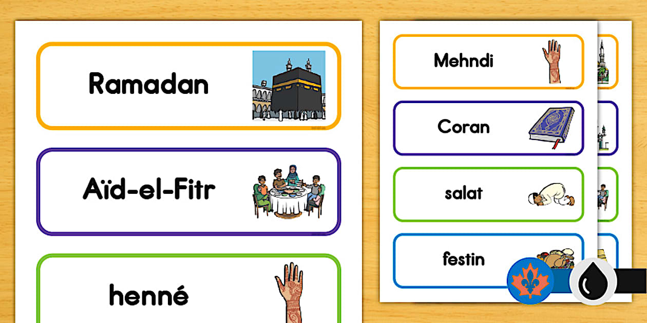 Ramadan Vocabulary Cards French (teacher made) - Twinkl