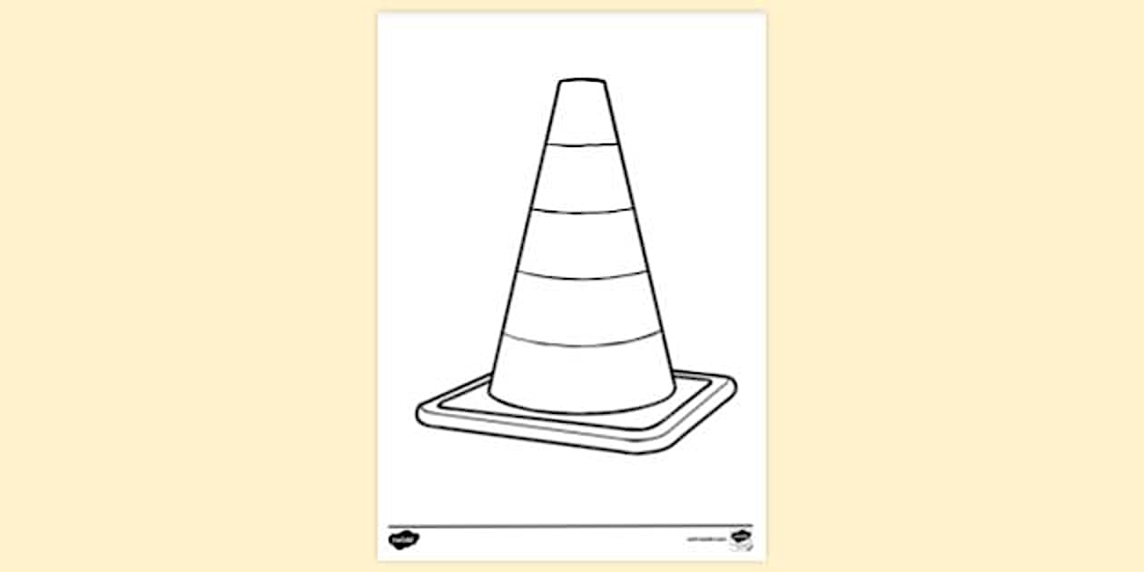 Cone Colouring Sheet Colouring | Colouring Sheets - Twinkl