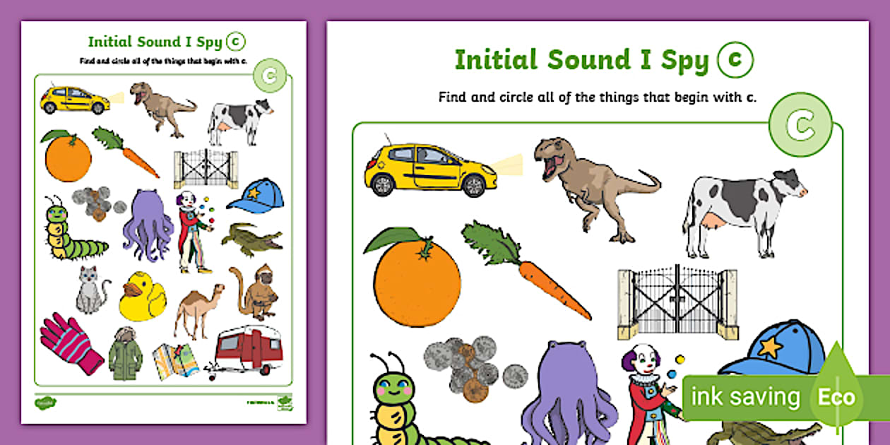 Initial Sounds I Spy Activity: Letter c (creat de profesori)