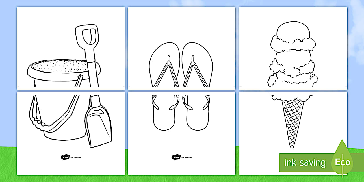 Summer Coloring Pages PDF | Resource | Twinkl USA - Twinkl
