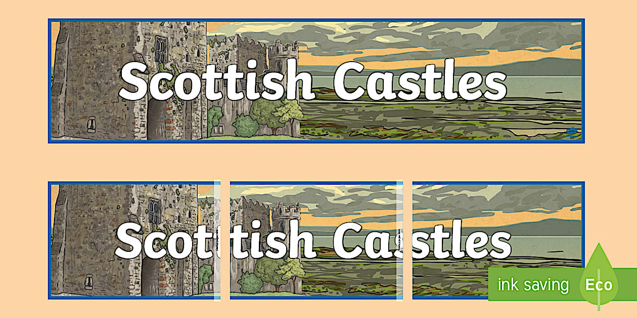 Scottish Castles Display Banner - Twinkl
