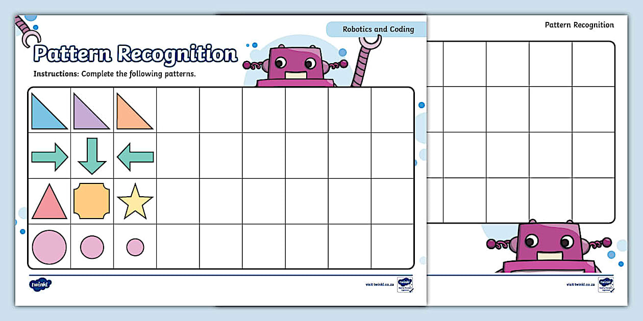 Robotics and Coding Complete the Pattern with 2 Repetitions