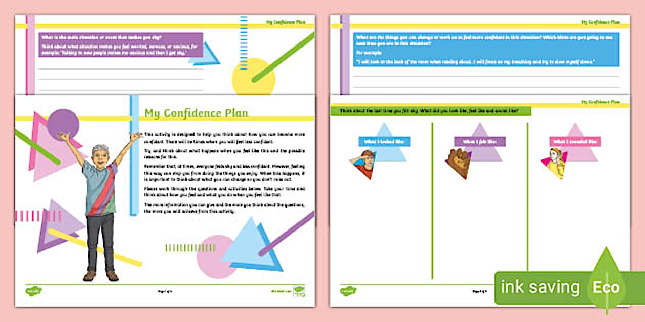 My Confidence Plan Worksheet (teacher made) - Twinkl