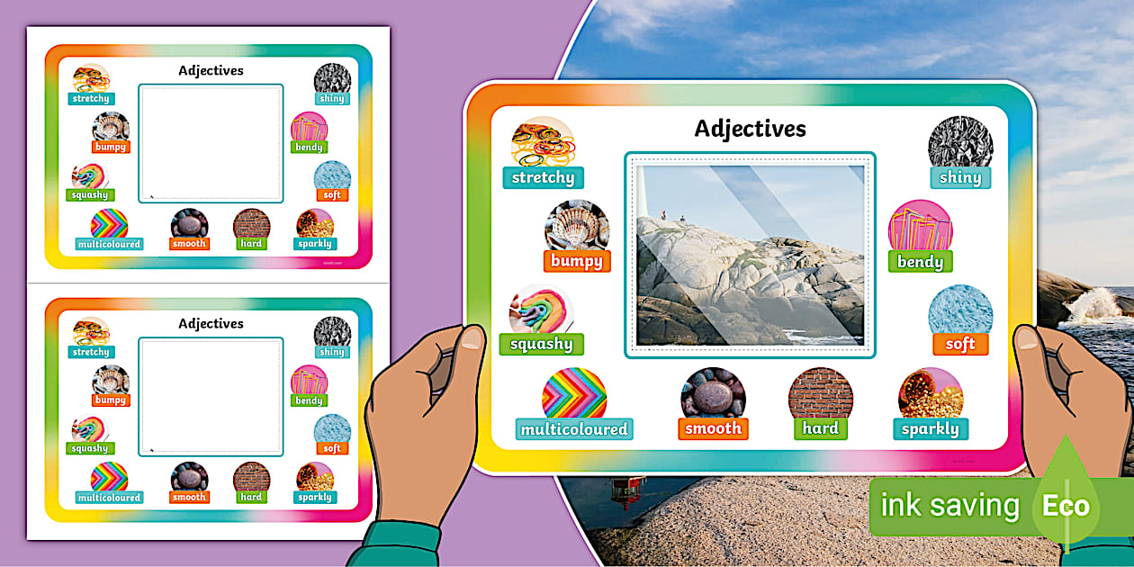 I Spy Frame: Adjectives - Properties of Materials - Twinkl