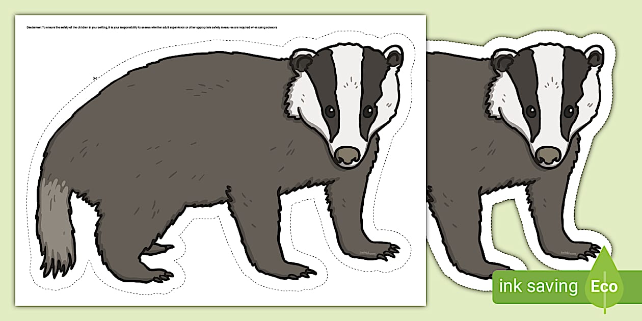 Badger Display Cut-Out,Badger template,badger outline