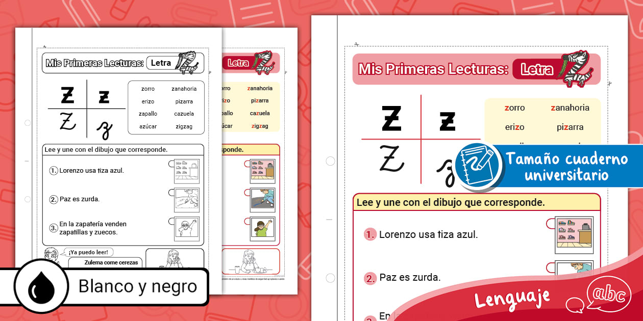 Mis | Primeras | Lecturas | Letra | Z | - Twinkl
