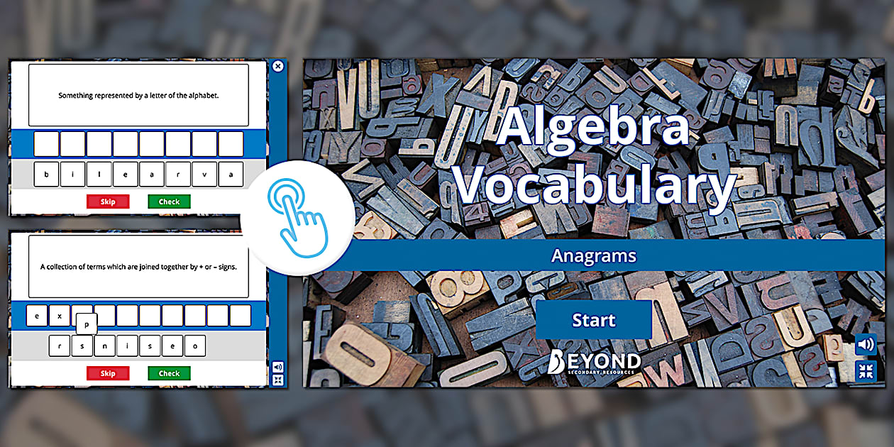 👉 Algebraic Terminology: Anagrams Activity | KS3 Maths | Beyond
