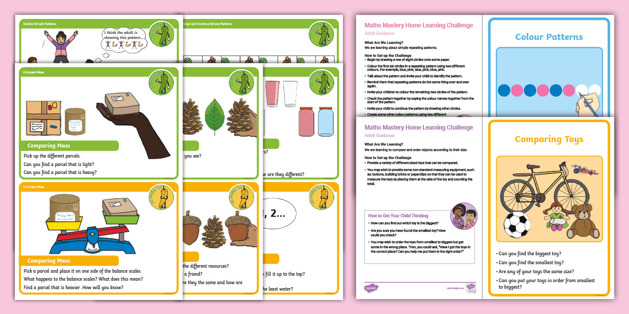 👉 EYFS Challenges (Support White Rose Maths) Measure & Pattern