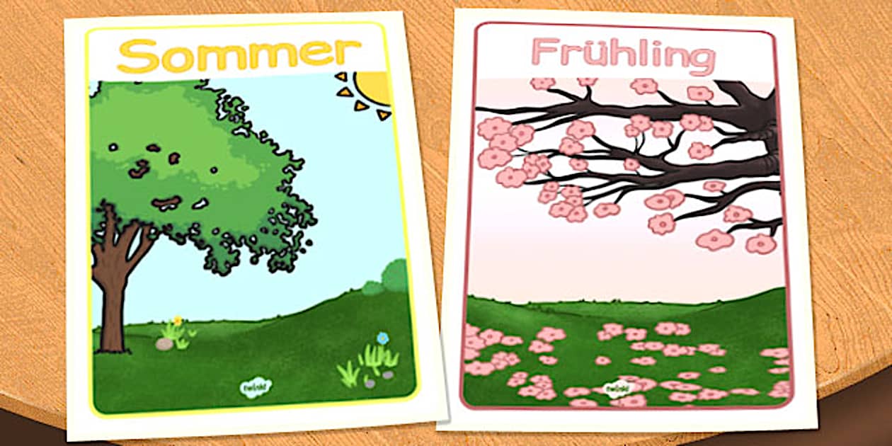 German Season Posters (Teacher-Made) - Twinkl