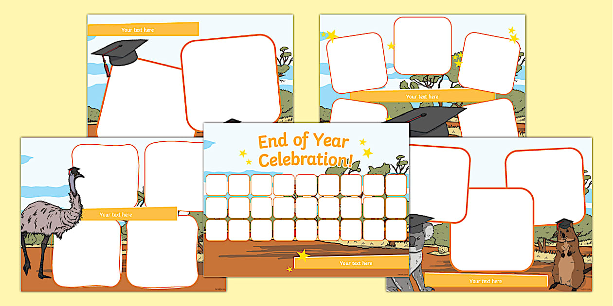 Graduation Photo Slides - Australian Animal Theme