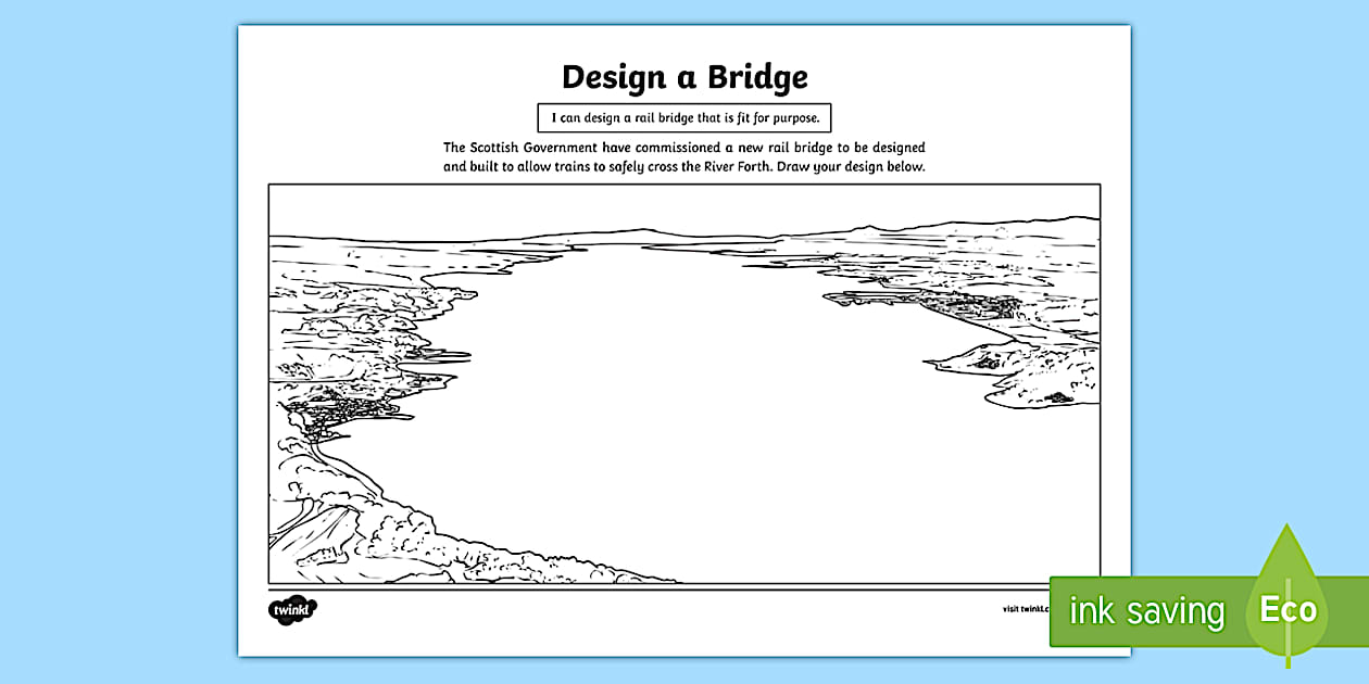Design a Bridge Worksheet / Worksheet - Twinkl