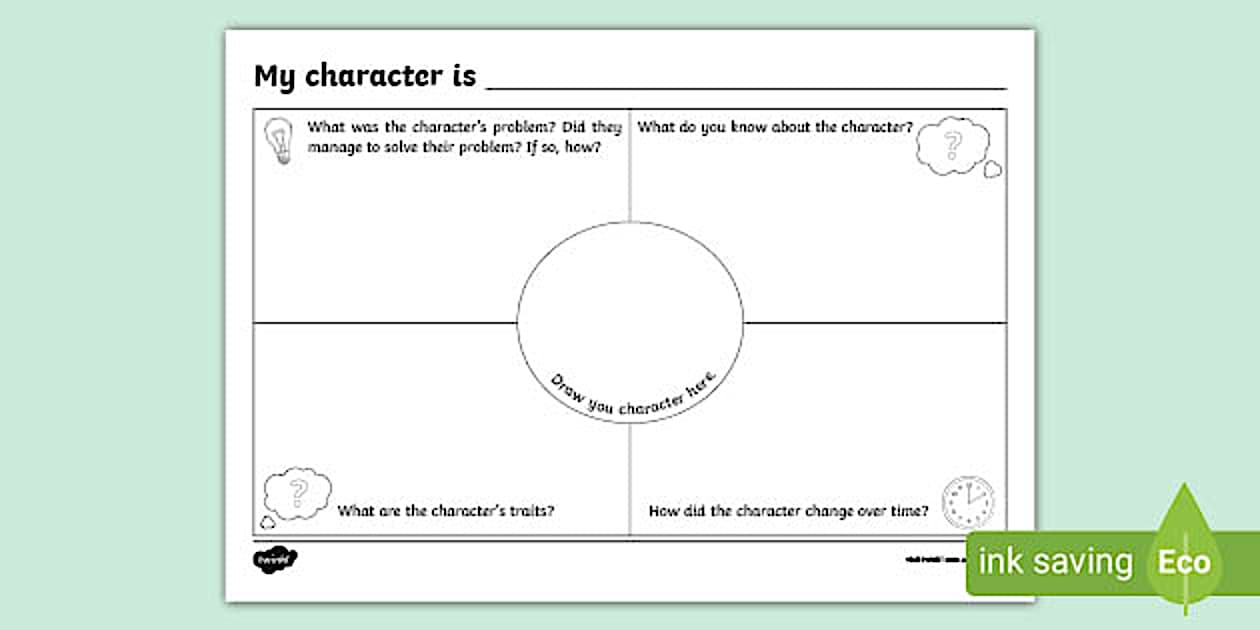 TAS Character Analysis and Description Template - Twinkl