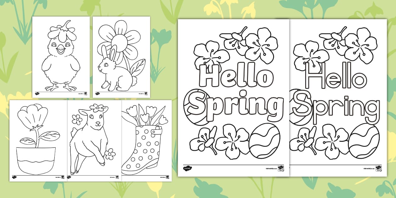 Foundation Phase - Life Skills Creative Arts - Spring - Colouring Pages (CAPS