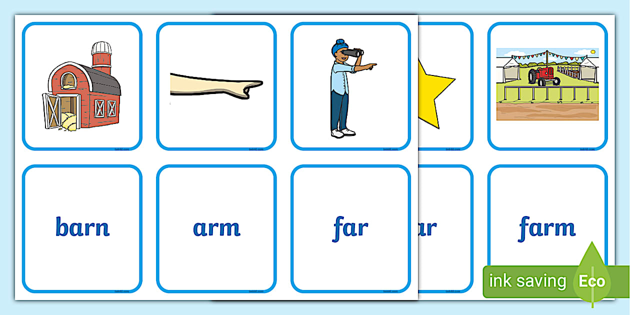 -ar Digraph Matching Cards (teacher made) - Twinkl