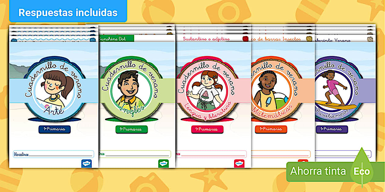 Pack de cuadernillos de verano: 1º de primaria - Twinkl