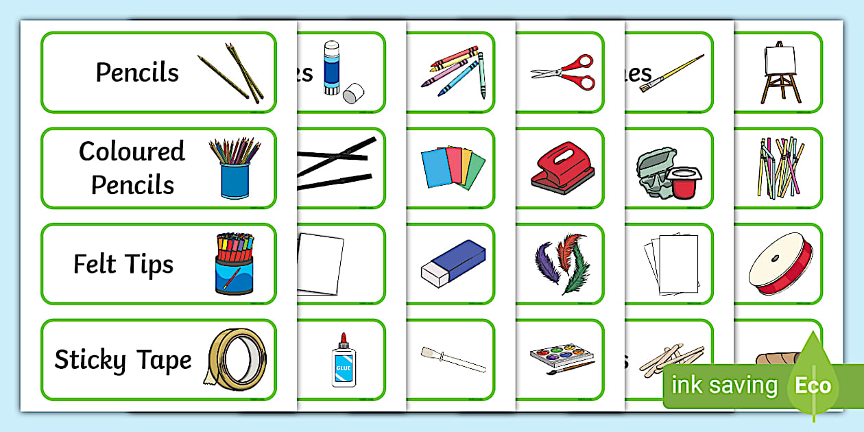 👉 Editable Classroom Organization Labels for Creative Area