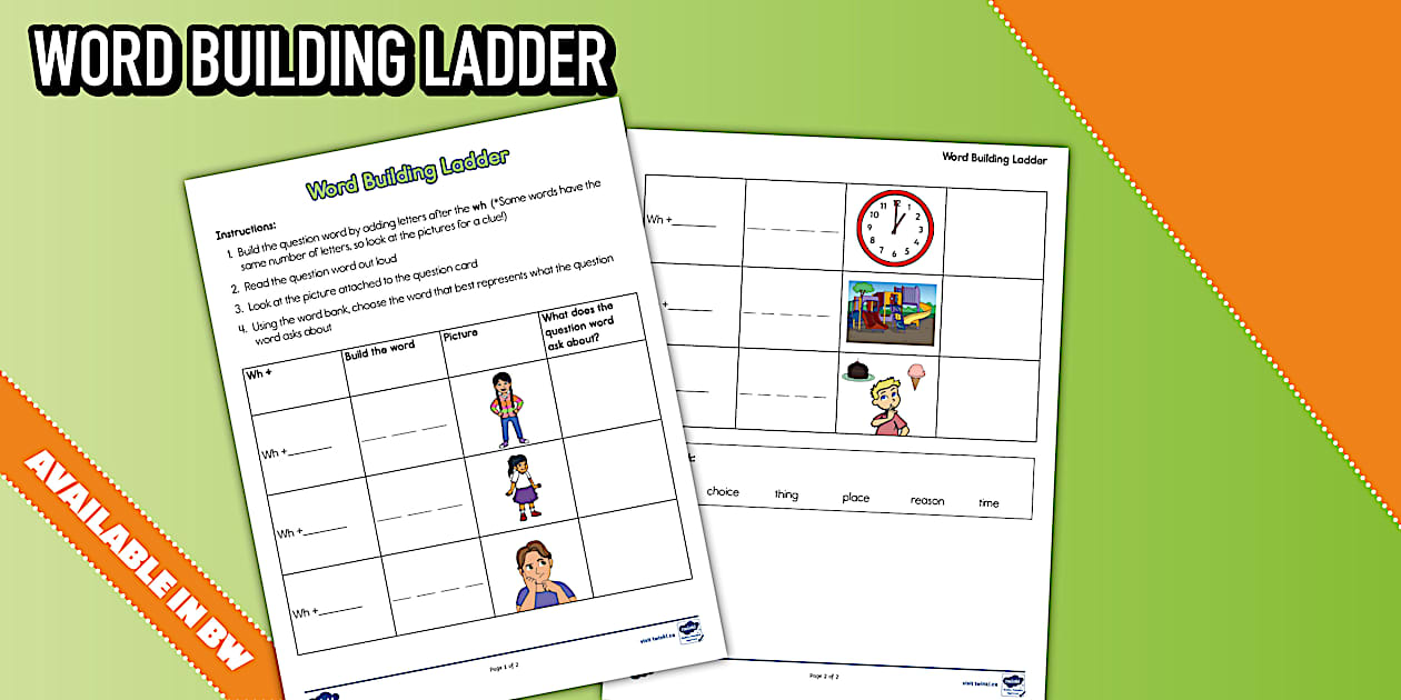 Word Building Visually Similar Question Words Activity