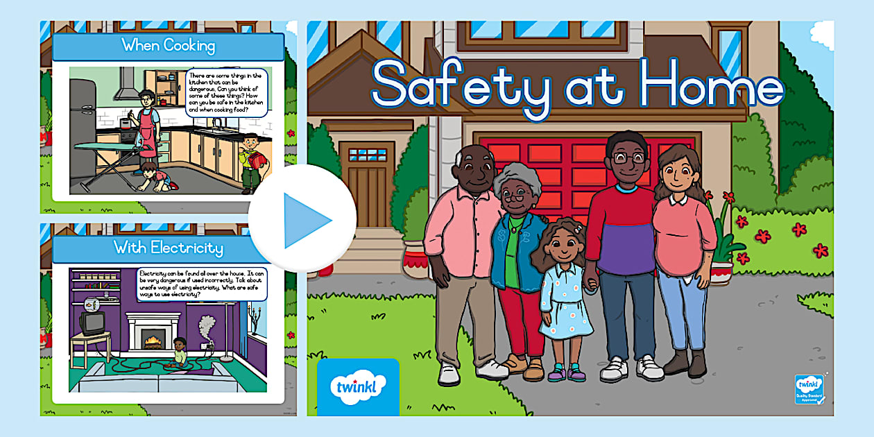 Grade 1 - Safety At Home Theme Discussion PowerPoint