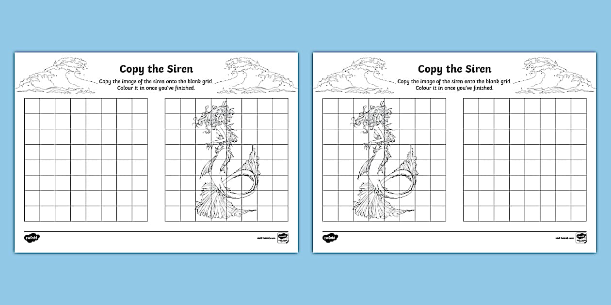 * NEW * Copy the Siren Drawing Activity (teacher made)