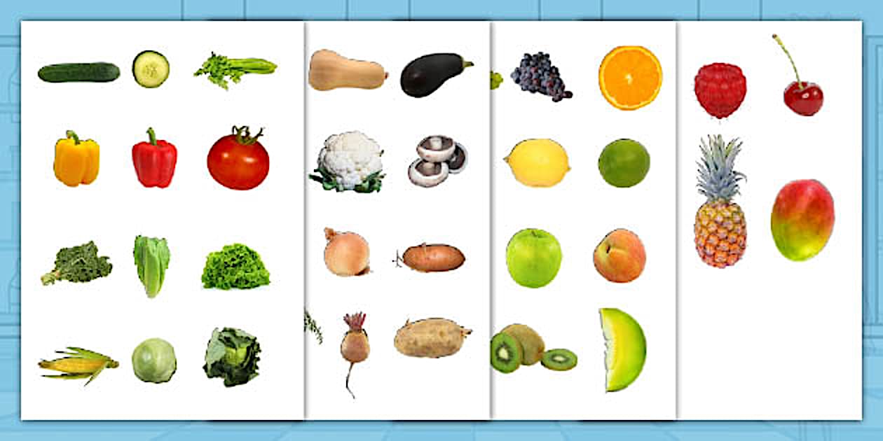 Editable Carrot Club Fruit and Vegetable Cut-Outs - Twinkl