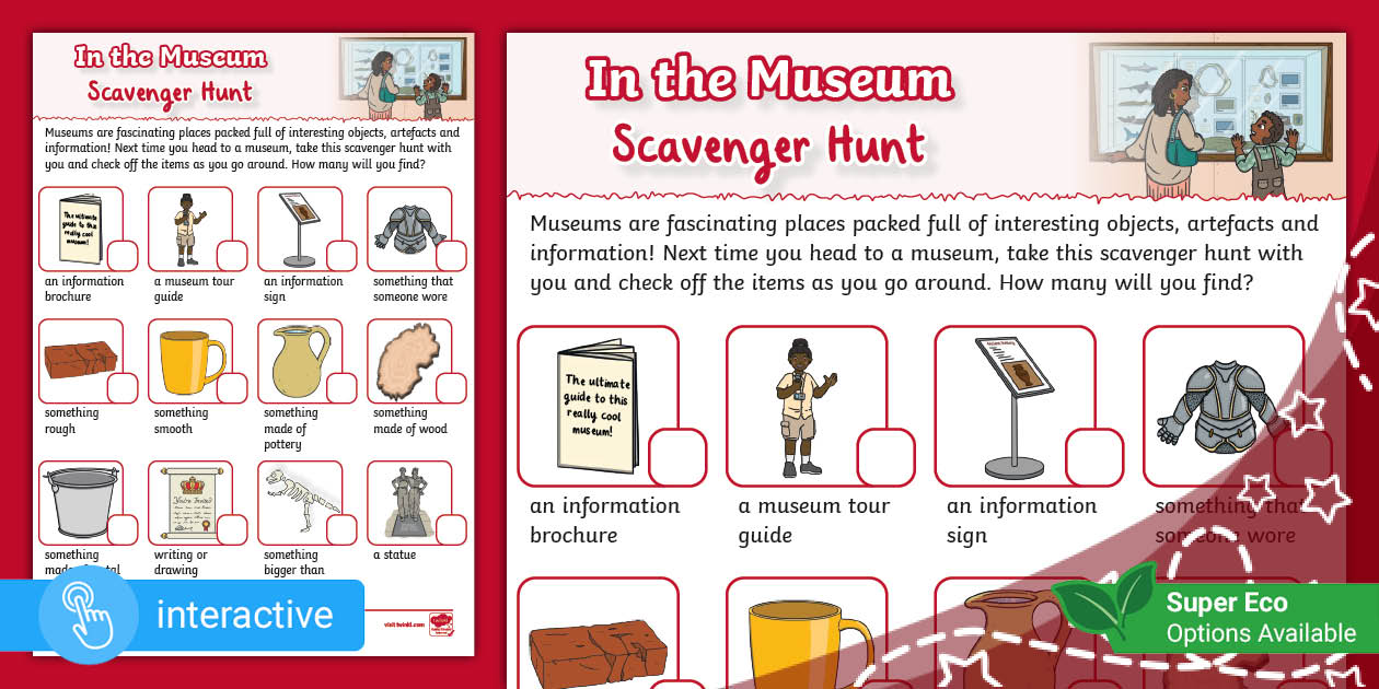 Museum Scavenger Hunt for Kids | Download & Print Activity
