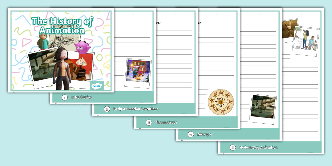 The History of Animation Flipbook Template (teacher made)