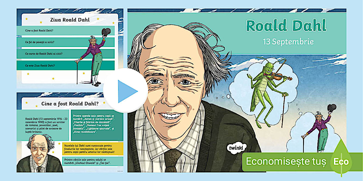 Roald Dahl – Prezentare PowerPoint 9-12 ani - Twinkl