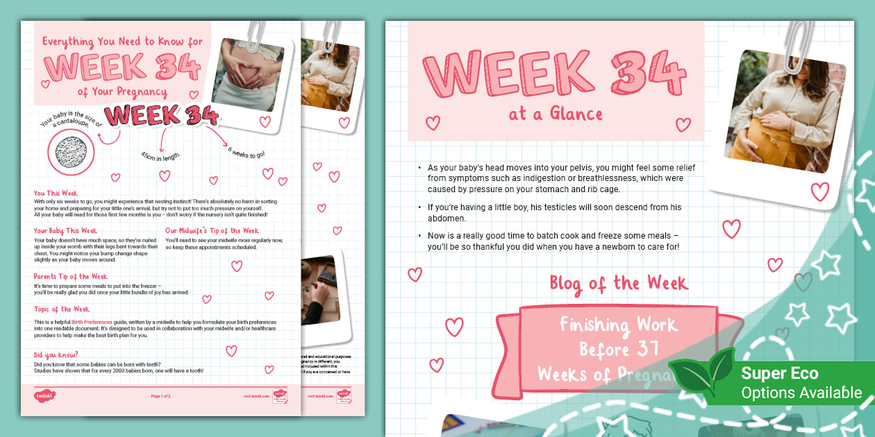 Everything You Need to Know for Week 34 of Your Pregnancy