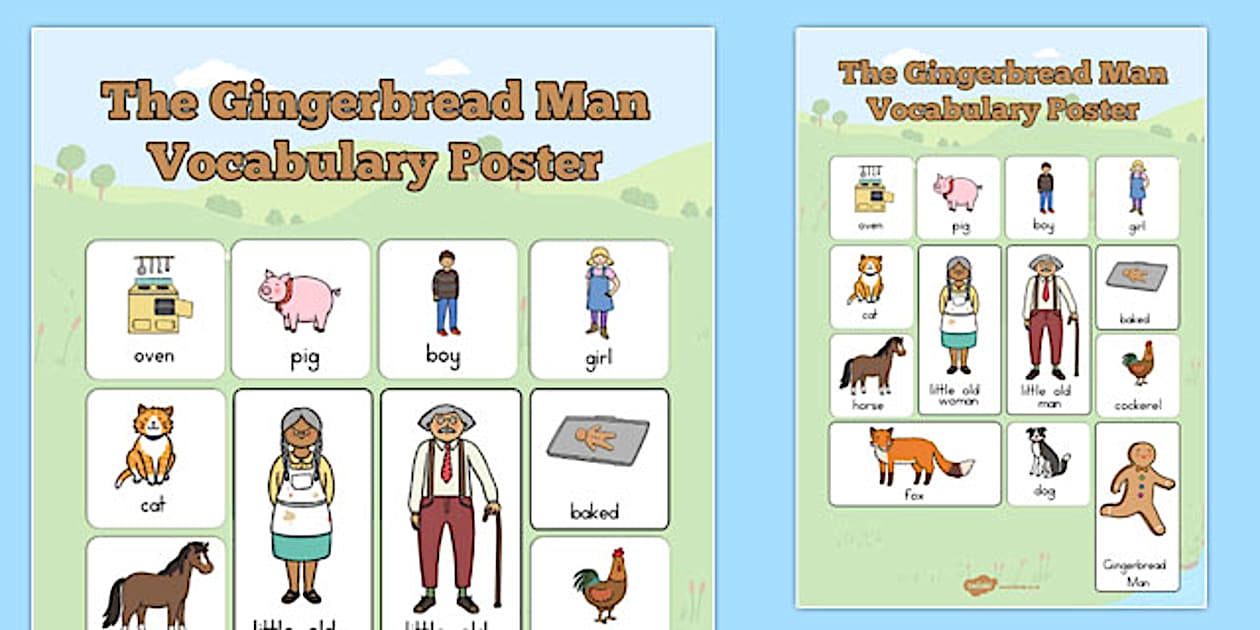 TAS The Gingerbread Man Vocabulary Poster (teacher made)