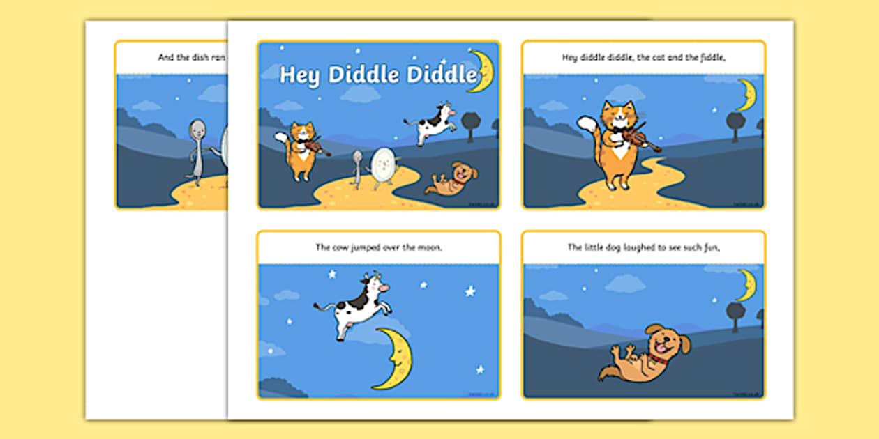 Hey Diddle Diddle Story Sequencing Cards (teacher made)