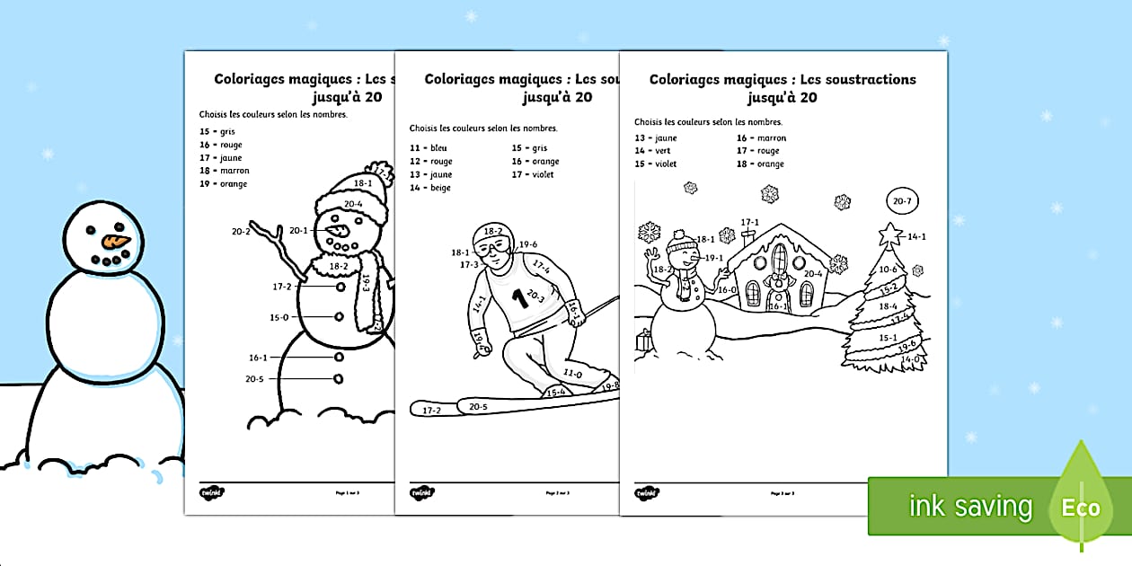 Coloriage magique CP maths | Ressources pédagogiques