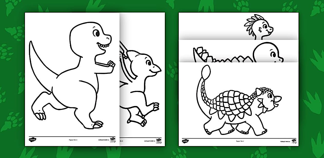 Dinozauri – Primele mele desene de colorat - Twinkl