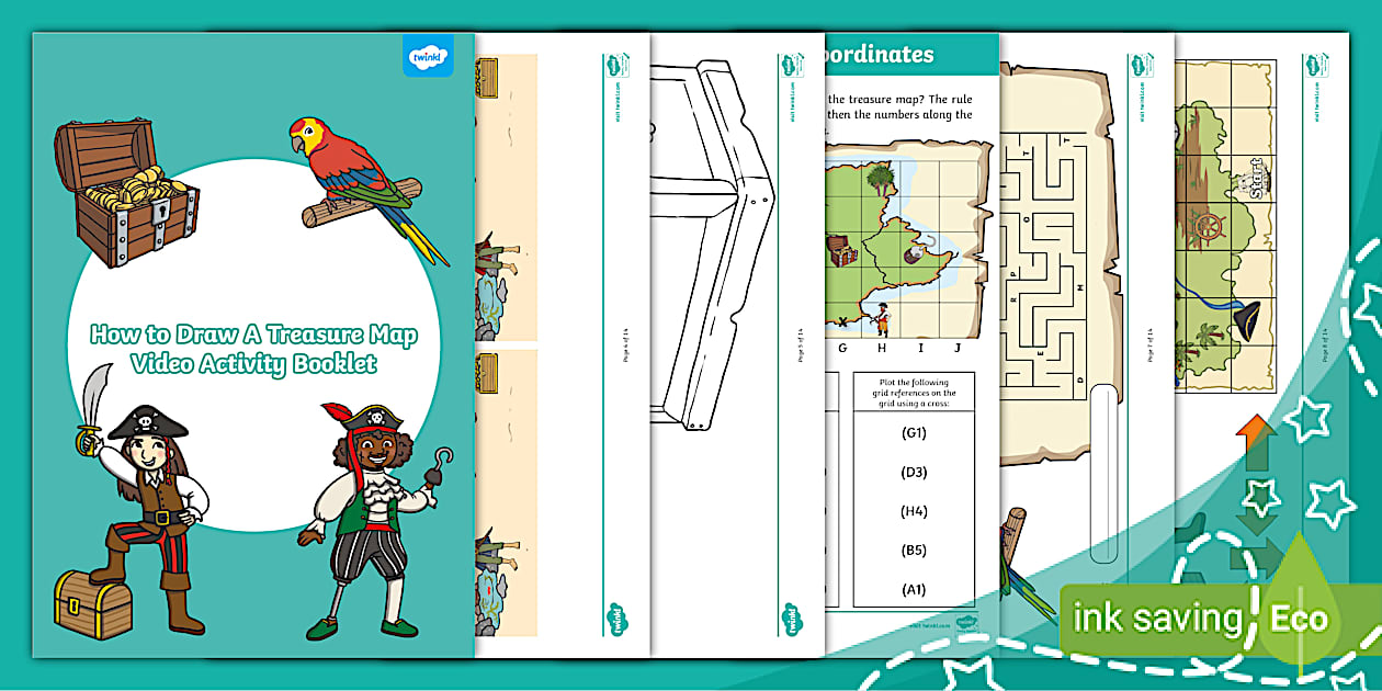 How to Draw A Treasure Map Video Activity Booklet - Twinkl