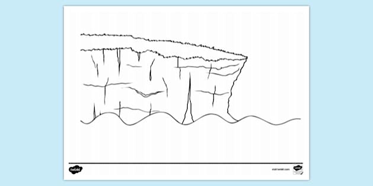 Cliff Colouring Sheet | Colouring Sheets (teacher made)