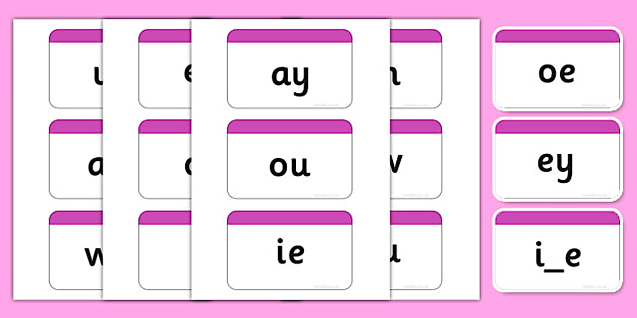 Editable Phase 5 Phoneme Plain Flash Cards (teacher made)