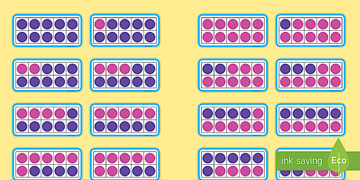 Editable Tens Frame Number Bonds Flashcards - Twinkl