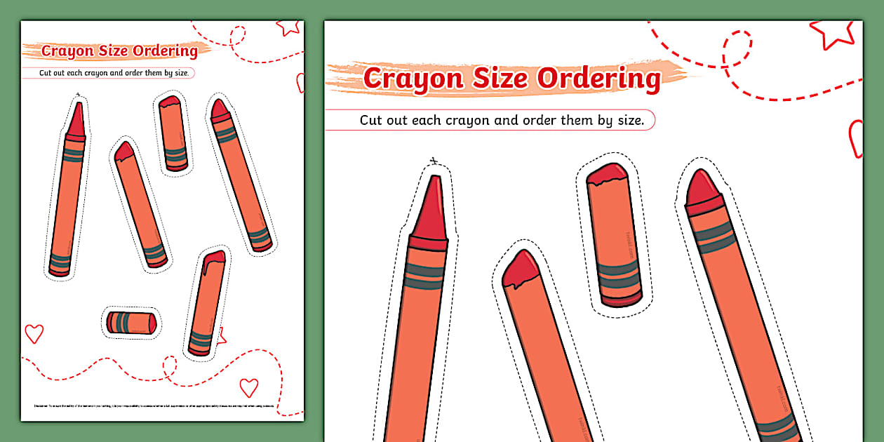 👉 Crayons Size Ordering Activity - Twinkl - KS1 - Twinkl