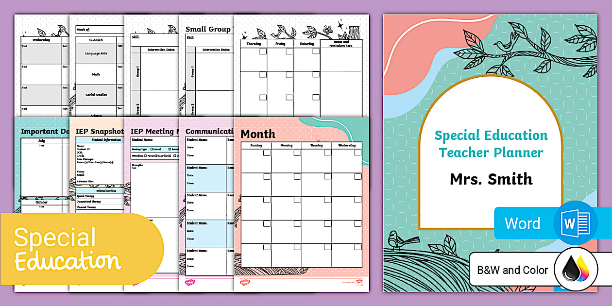 Special Education Teacher Planner | Printable | Twinkl USA