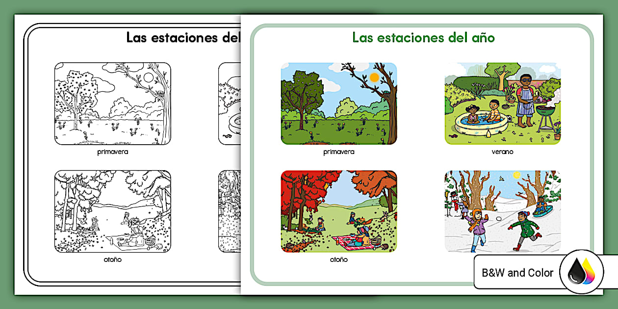 Tapete de las estaciones del año - Twinkl USA - Twinkl