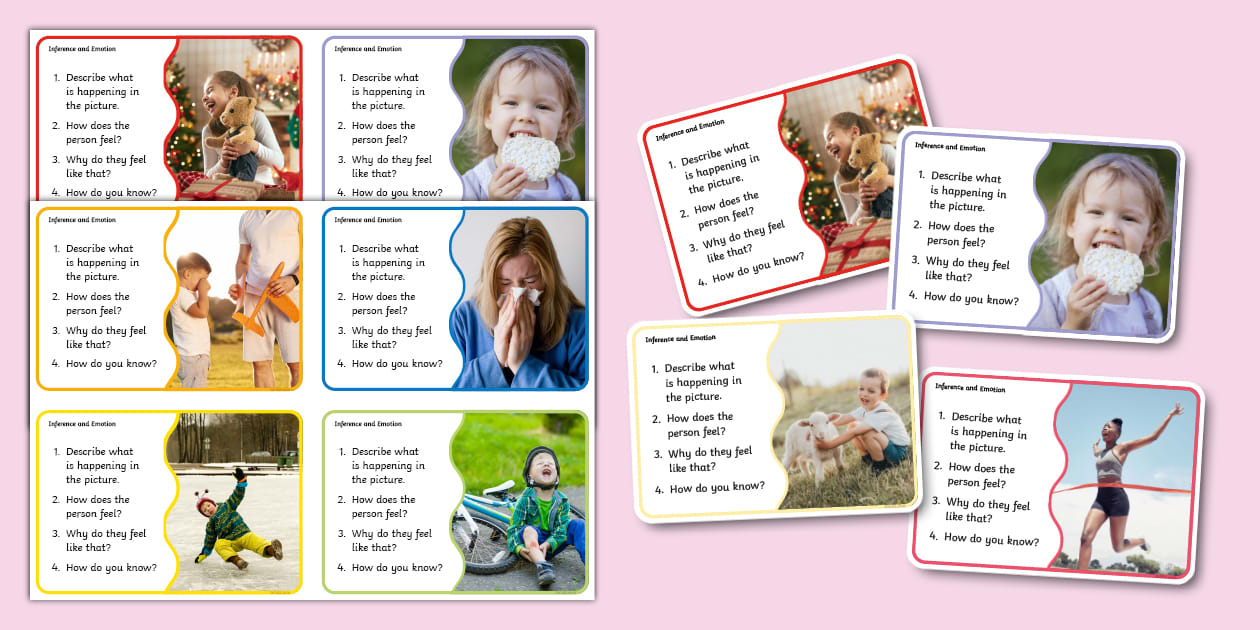 Inference Picture Cards for Elementary Emotions - Twinkl