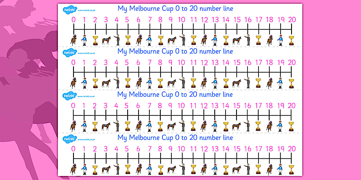 Melbourne Cup Number lines 0-20 (teacher made) - Twinkl
