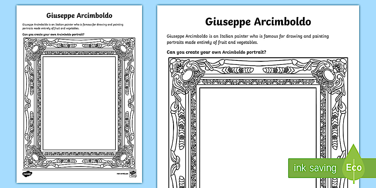 Giueseppe Arcimboldo Self Portrait Worksheet / Worksheet