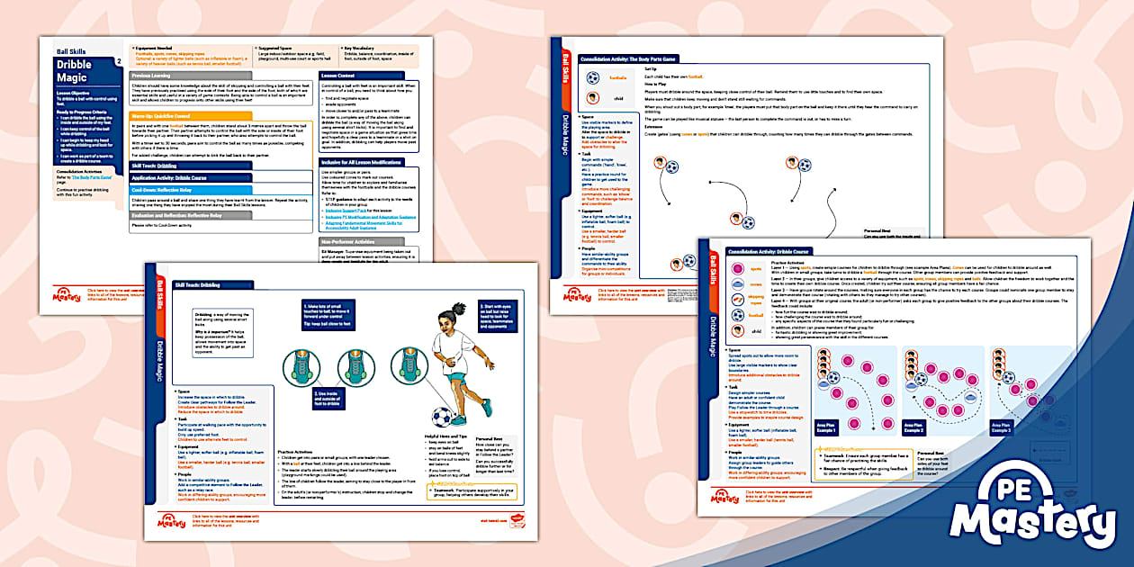 Grade 1 Ball Skills (Kicking) Lesson 2 - Dribble Magic
