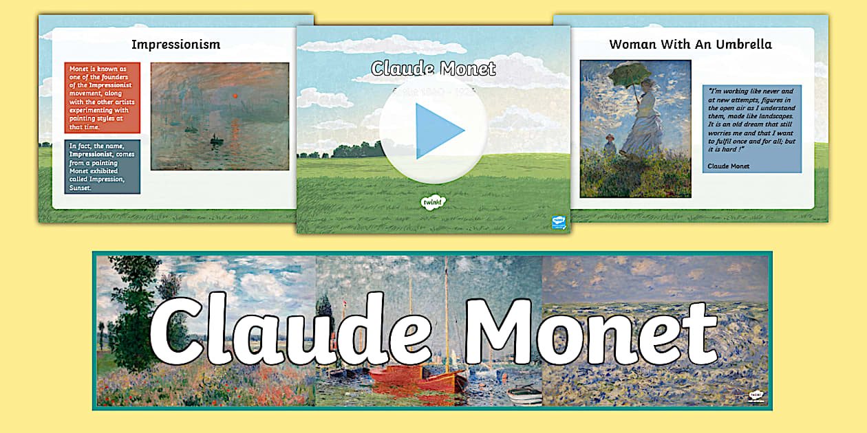 Claude Monet Impressionist Art Resources (teacher made)